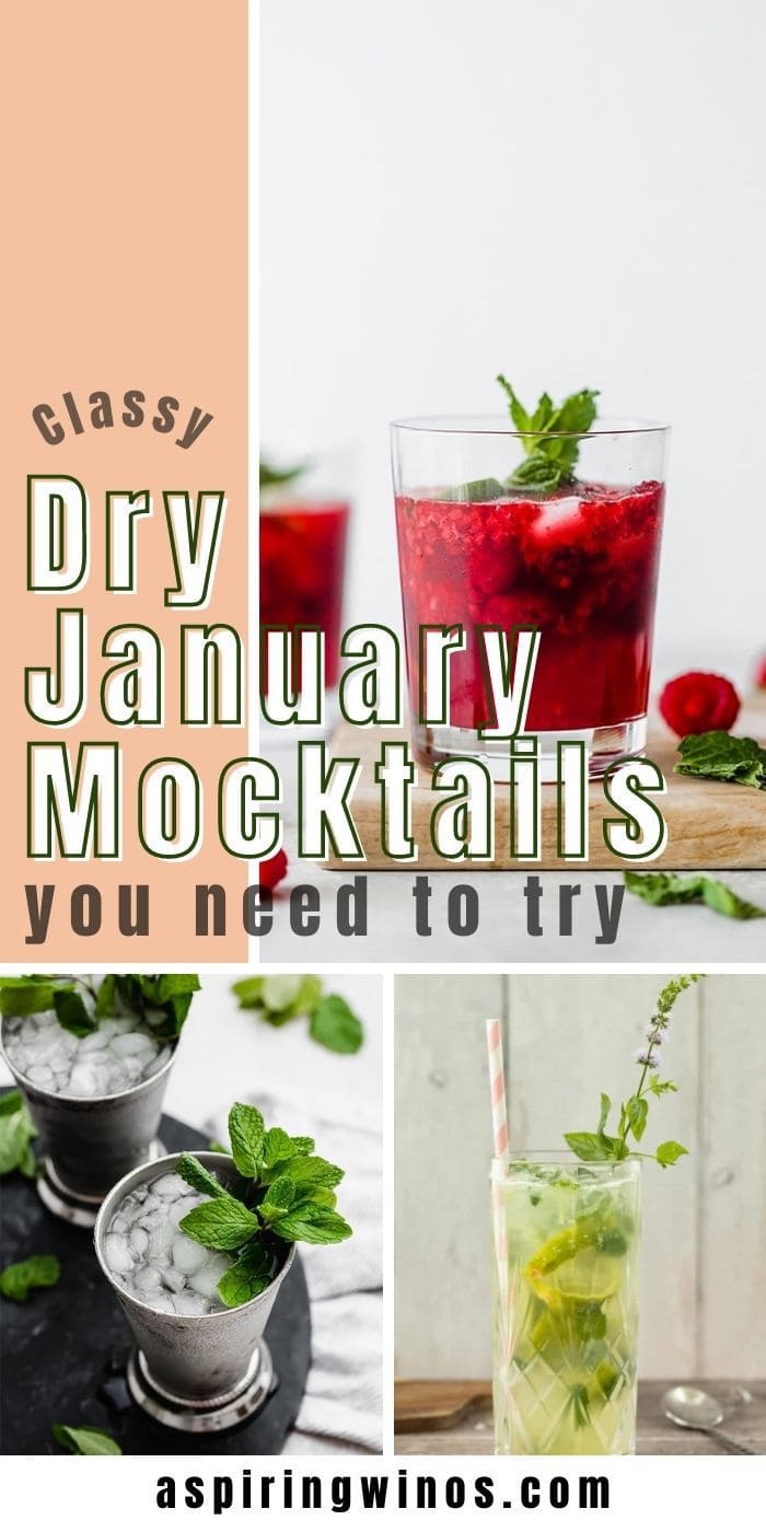 Classy Dry January Mocktails - Aspiring Winos