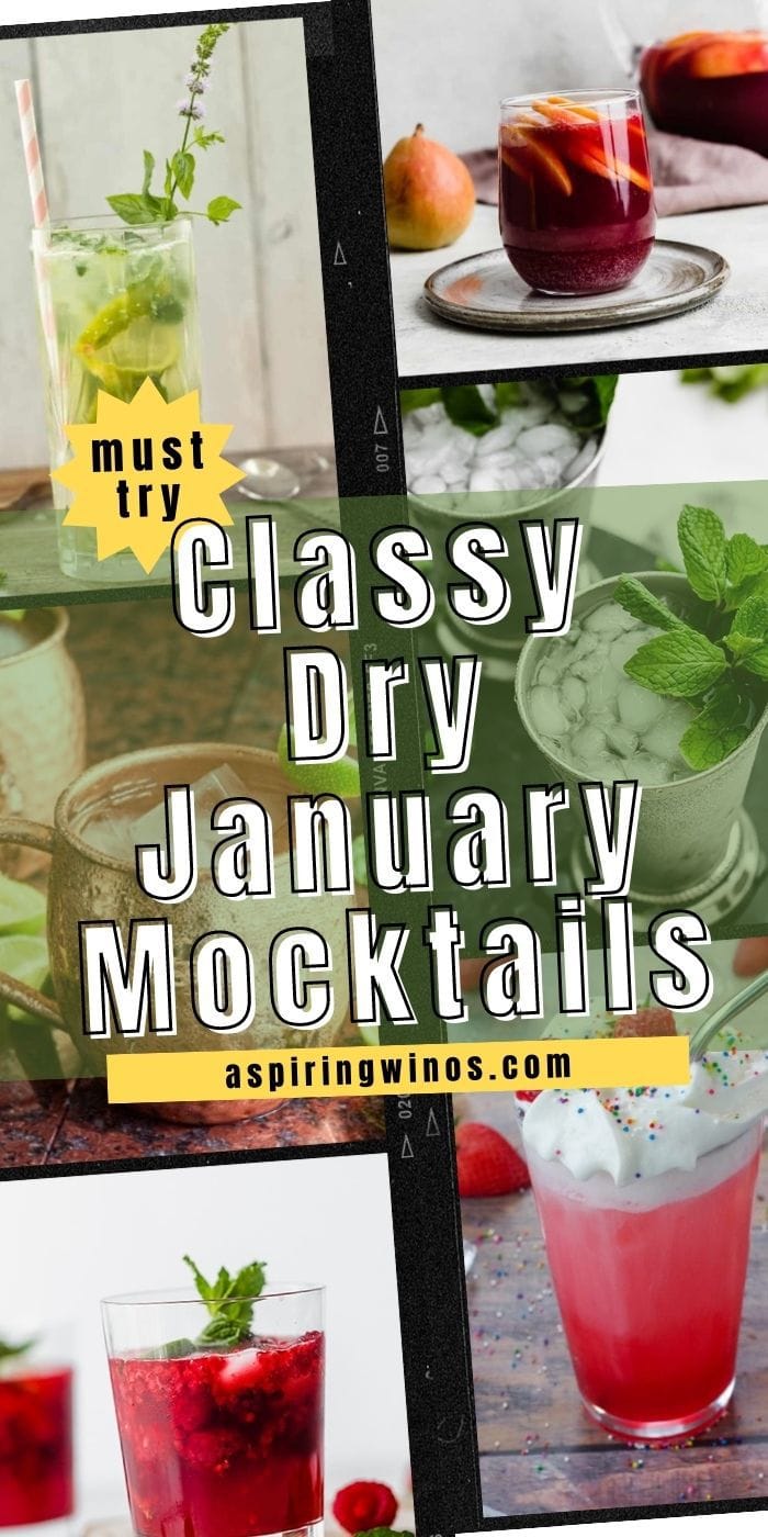 Classy Dry January Mocktails - Aspiring Winos