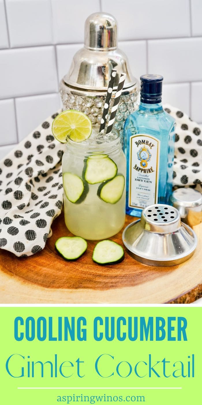 Cooling Cucumber Gimlet Cocktail Recipe - Aspiring Winos