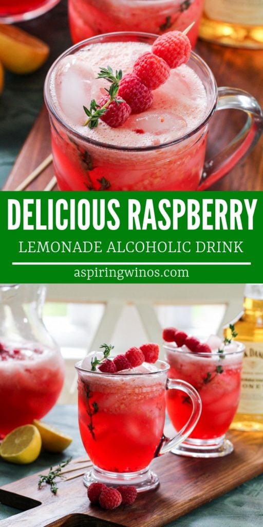 Spiked Lemonade Recipe with Peach and Rasberry - Aspiring Winos