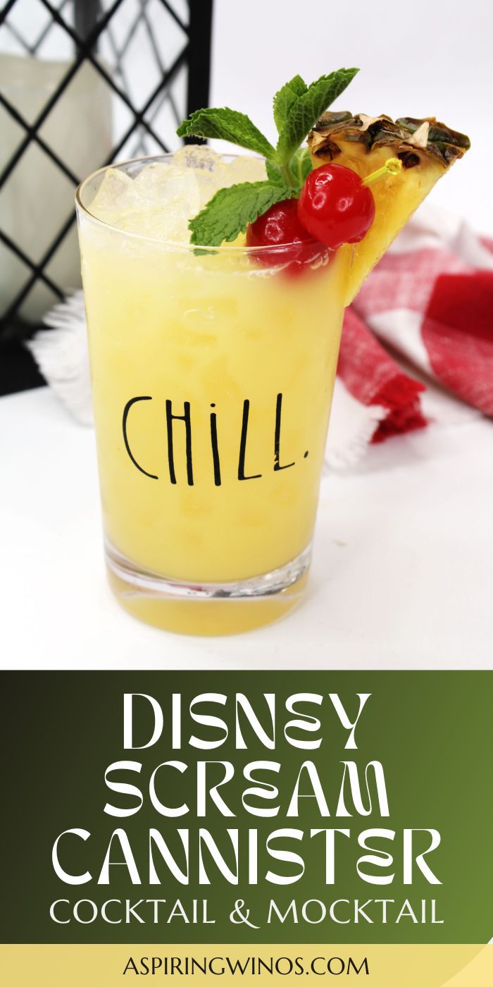 Disney Scream Canister Cocktail & Mocktail - Aspiring Winos