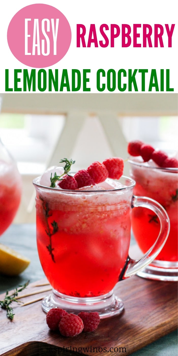 Spiked Lemonade Recipe with Peach and Rasberry - Aspiring Winos