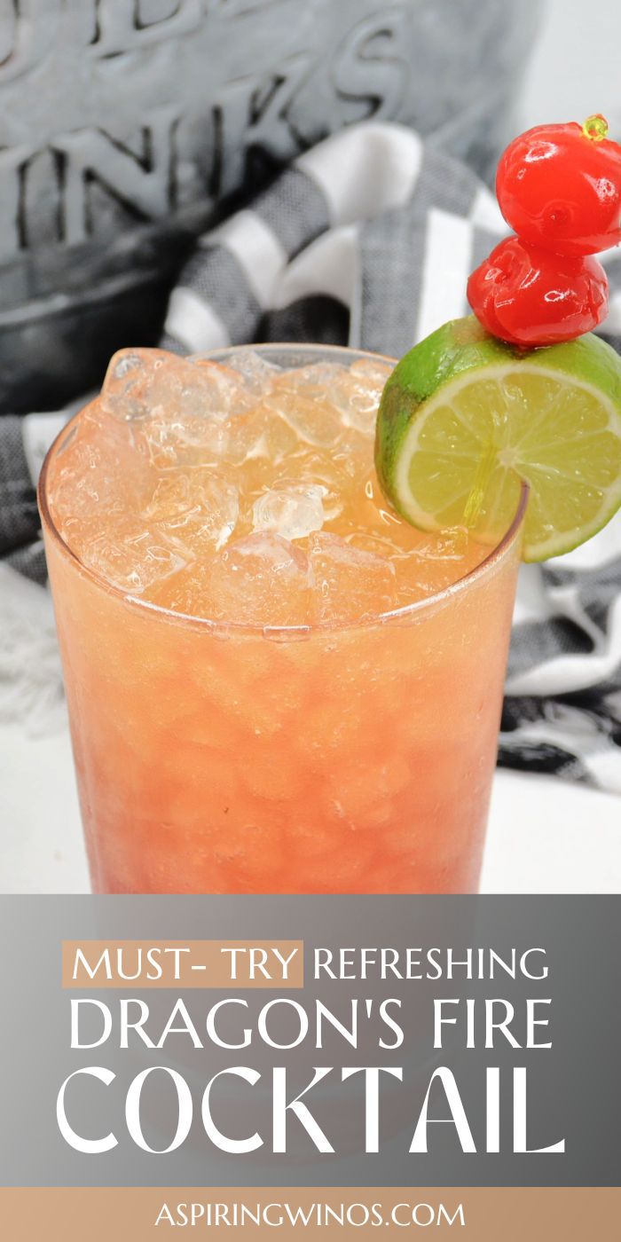 Refreshing Dragon's Fire Cocktail - Aspiring Winos
