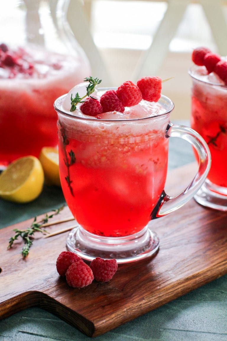 Spiked Lemonade Recipe with Peach and Rasberry - Aspiring Winos