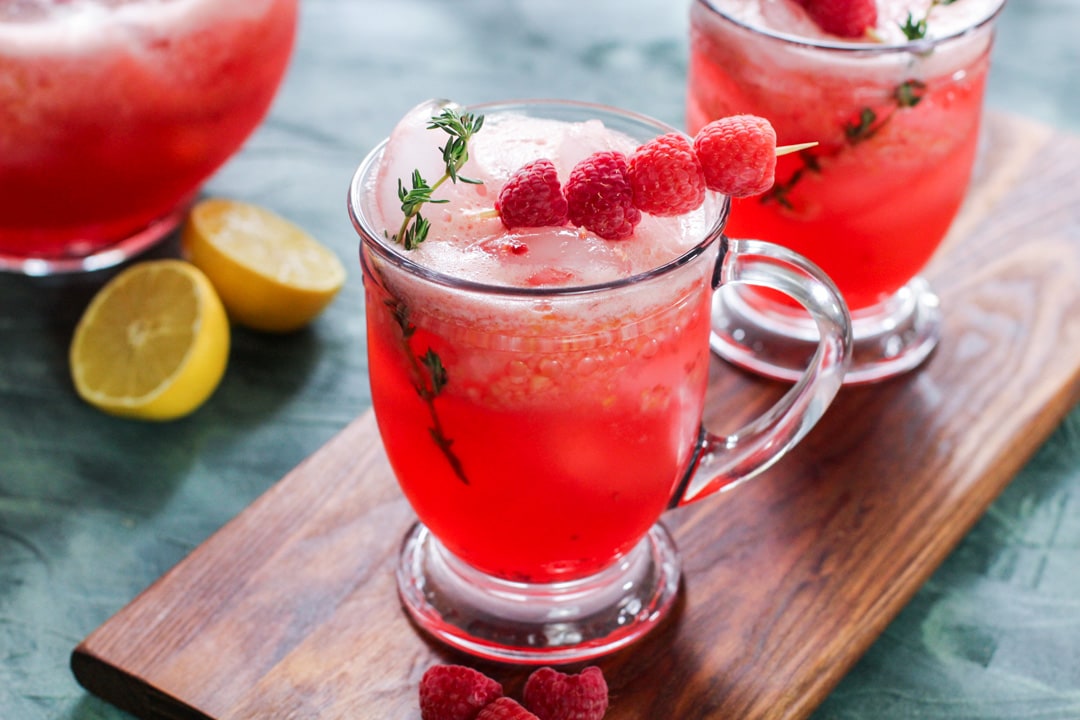 Spiked Lemonade Recipe with Peach and Rasberry - Aspiring Winos