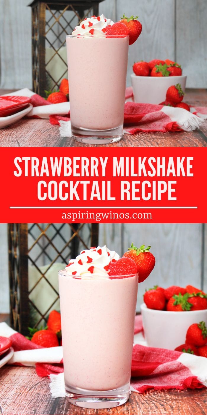 Strawberry Milkshake Cocktail - Aspiring Winos