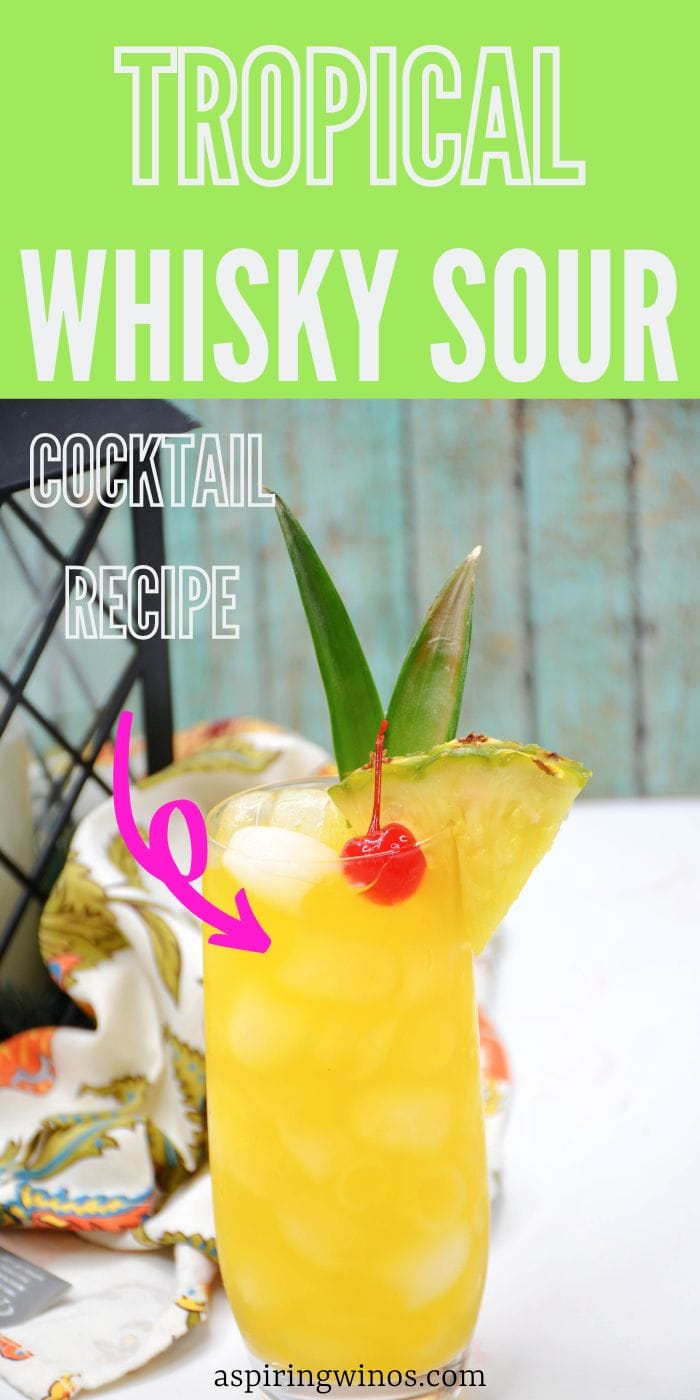 Tropical Whisky Sour Cocktail Recipe - Aspiring Winos